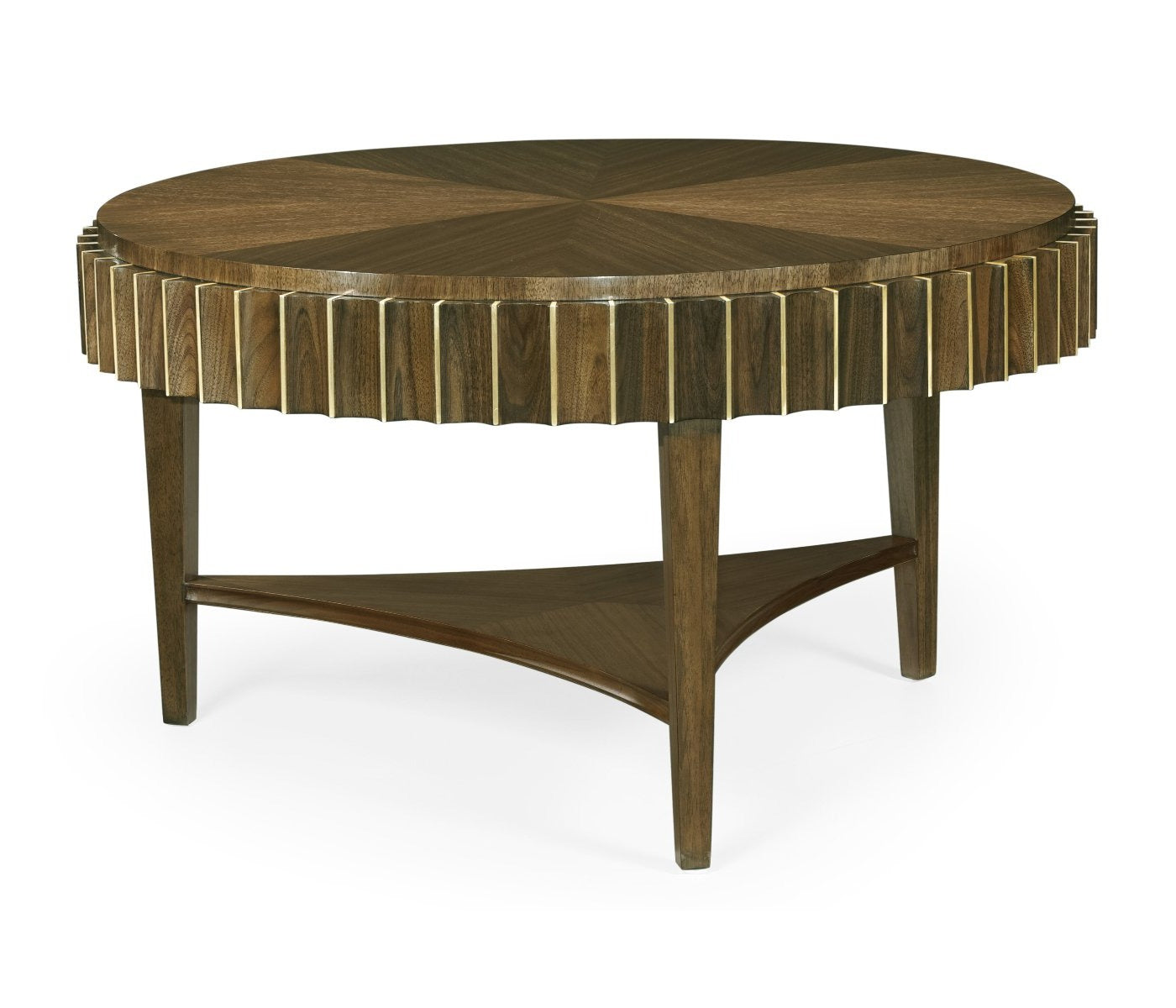 Round Coffee Table Reeded – Brittfurn